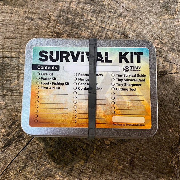 Tiny Survival Tin Kit: Rectangle - LARGE (13.3 c.i.) – Ultimate ...